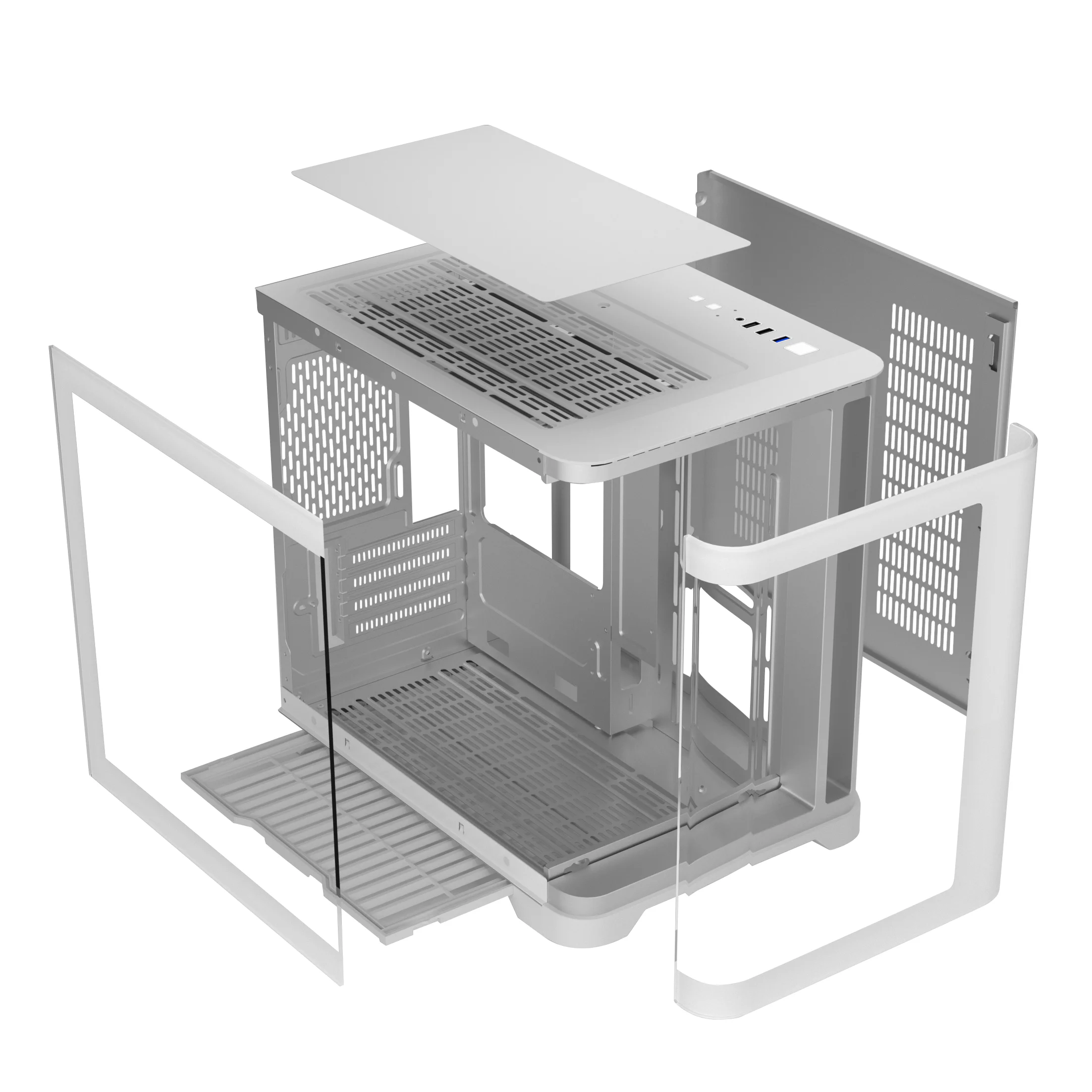 Mollyshines Gaming PC Case - Curved Glass Full View Desktop