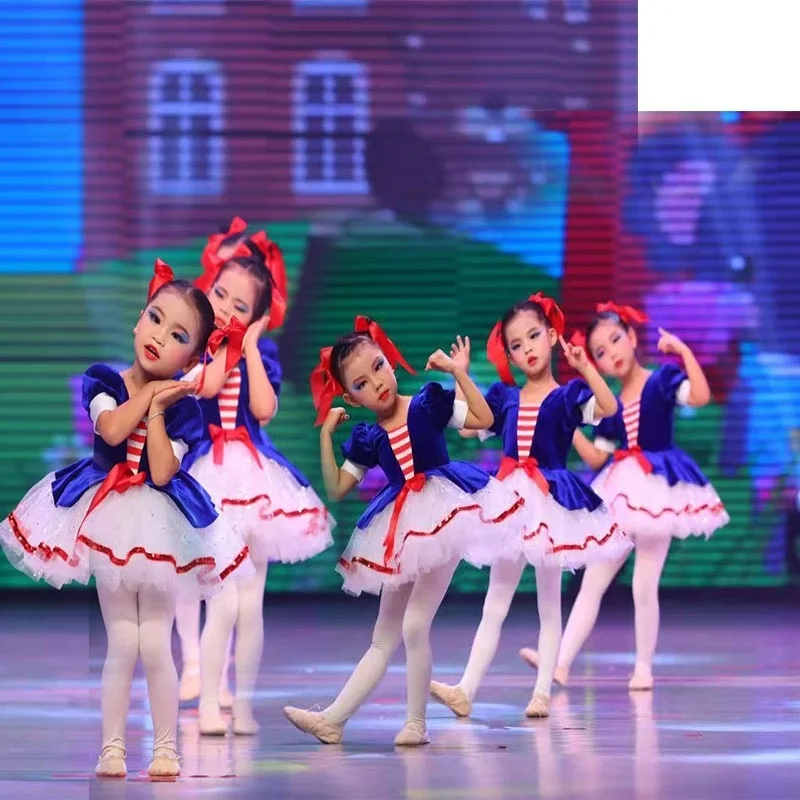 PD01028 Girls' Tutu Dress Ballet Tulle Dance Performance Costume for ...