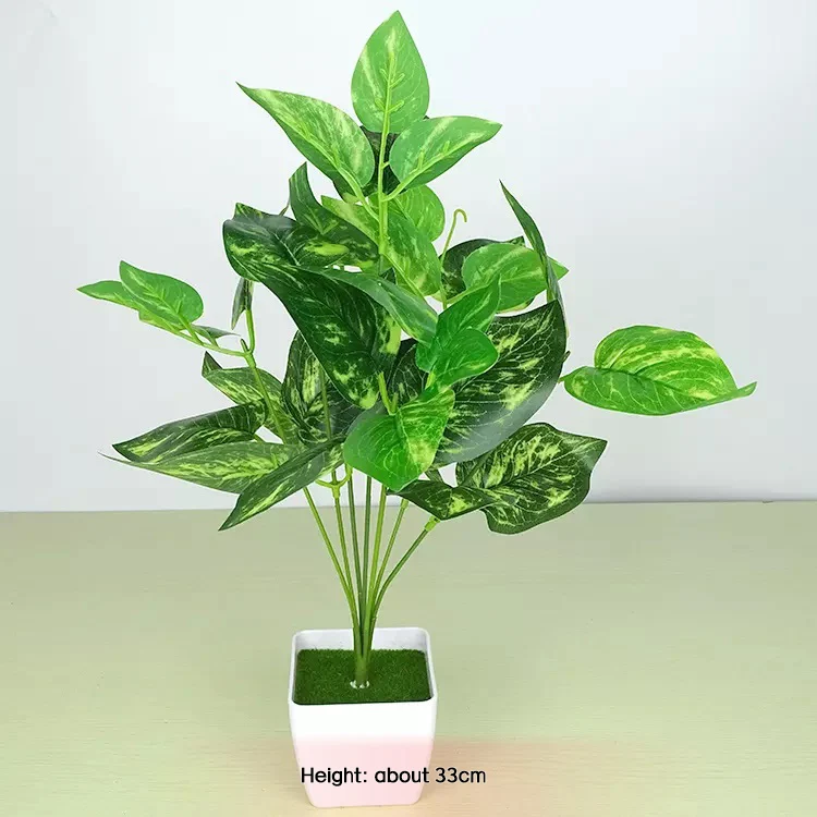 Nordic Simulation Small Plastic Floral Potted Plants Indoor Home Office ...