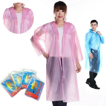 Disposable Travel Raincoat One-piece Outdoor Pullover Type Transparent ...