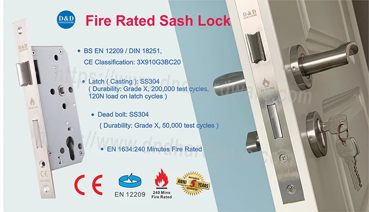 Hot Selling En 12209 En1634 Stainless Steel 4585 High Security Ce Sash ...
