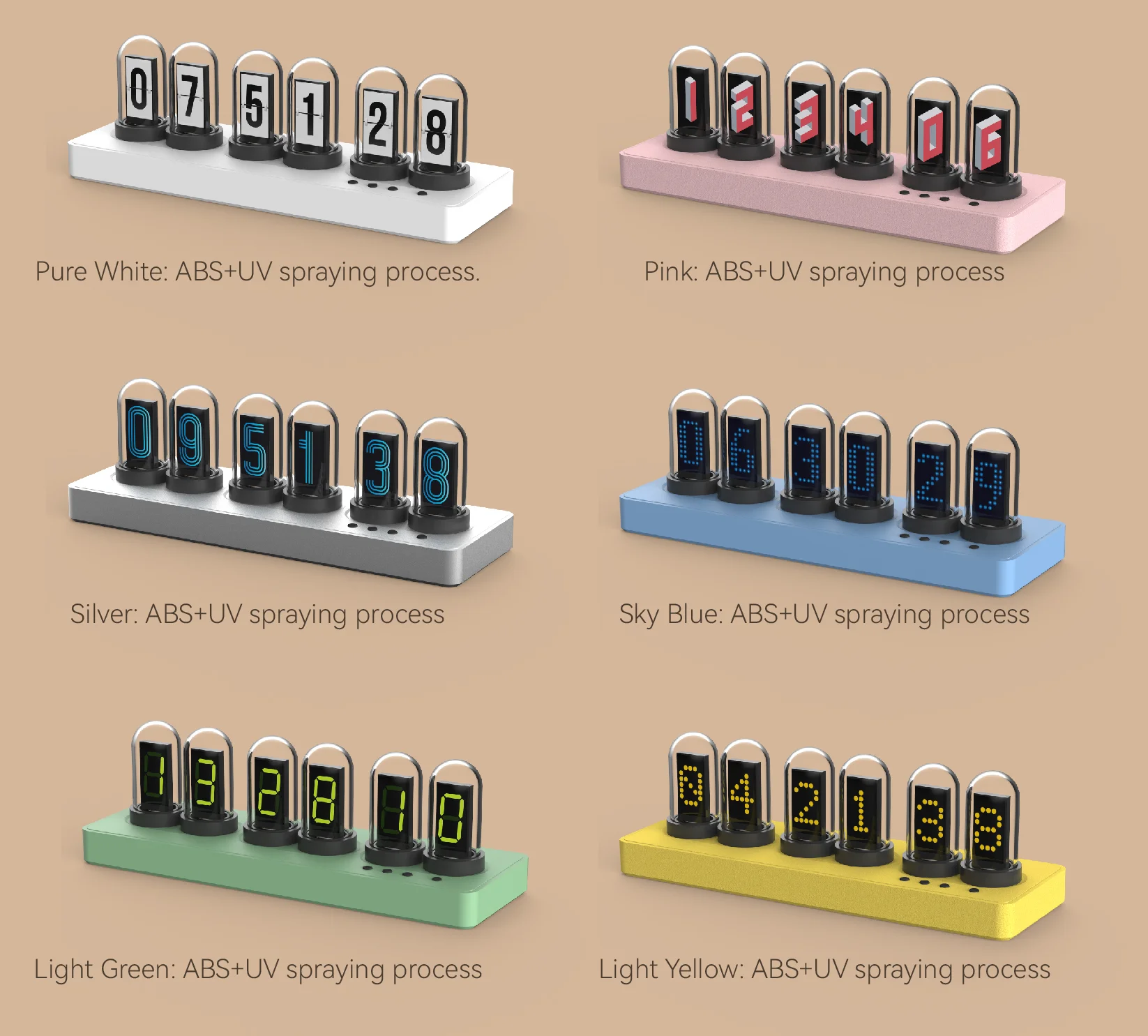 Ips Color Screen Nixie Tube Digital Usb Alarm Clock Creative Retro ...