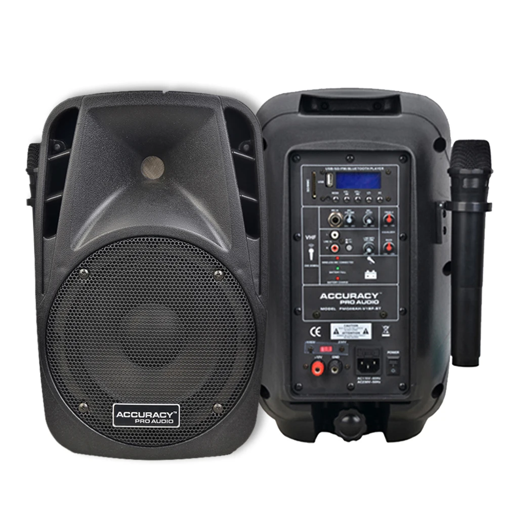 Accuracy Pro Audio Pmq08ah-v1bp-bt 8 Inch Plastic Portable Speaker ...