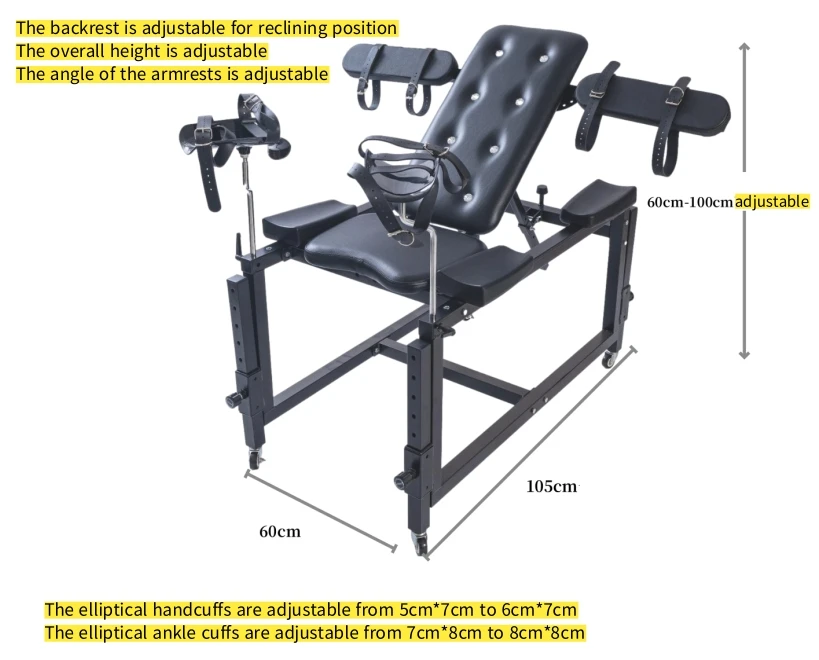 Multifunctional Gynecological Chair Sm Erotic Handcuff Chair Orgasm ...