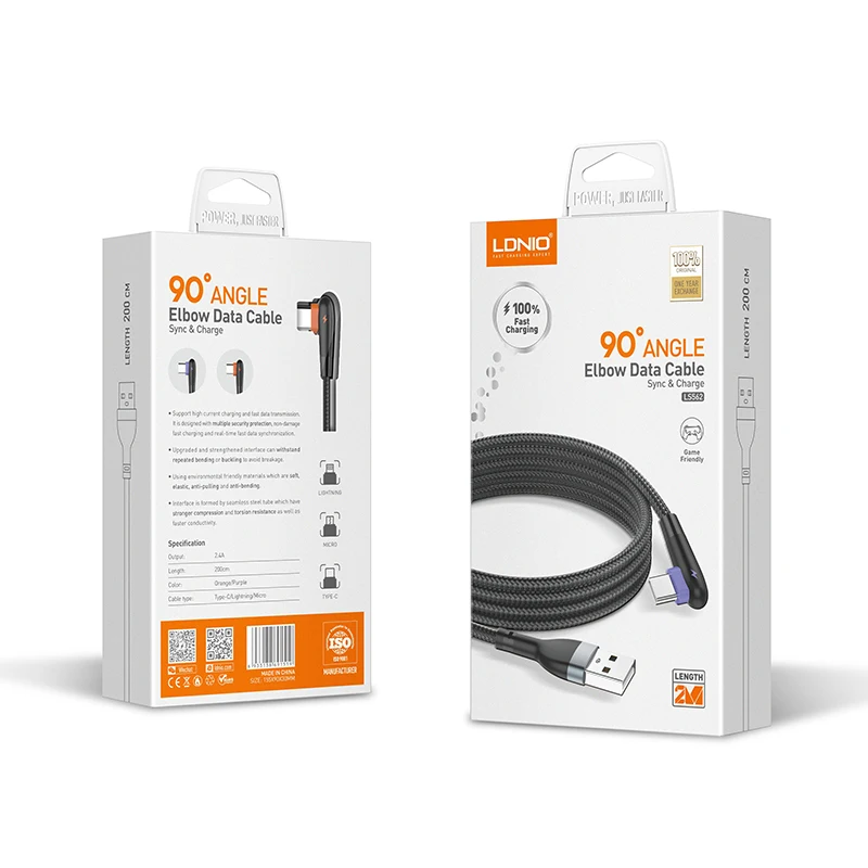 2022 Ldnio Ldnio Ls561 1m/2m Factory New Design Fats Chargriing 2.4a ...