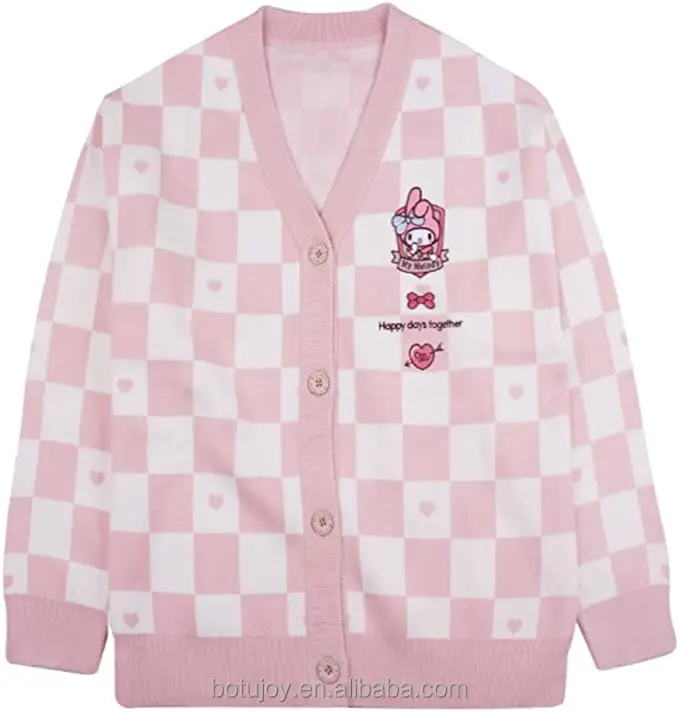 Kuromi Sanrio Sweater - Cute Cardigan for Women's Fashion