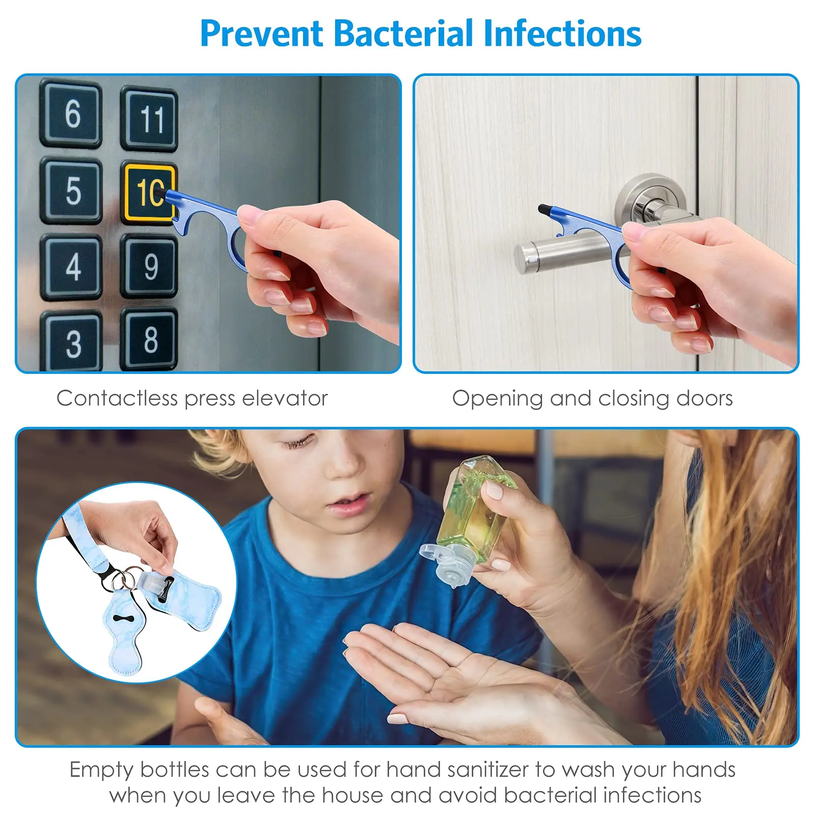 10pcs Women Self Defense Key Chain Set Emergency Personal Protection ...