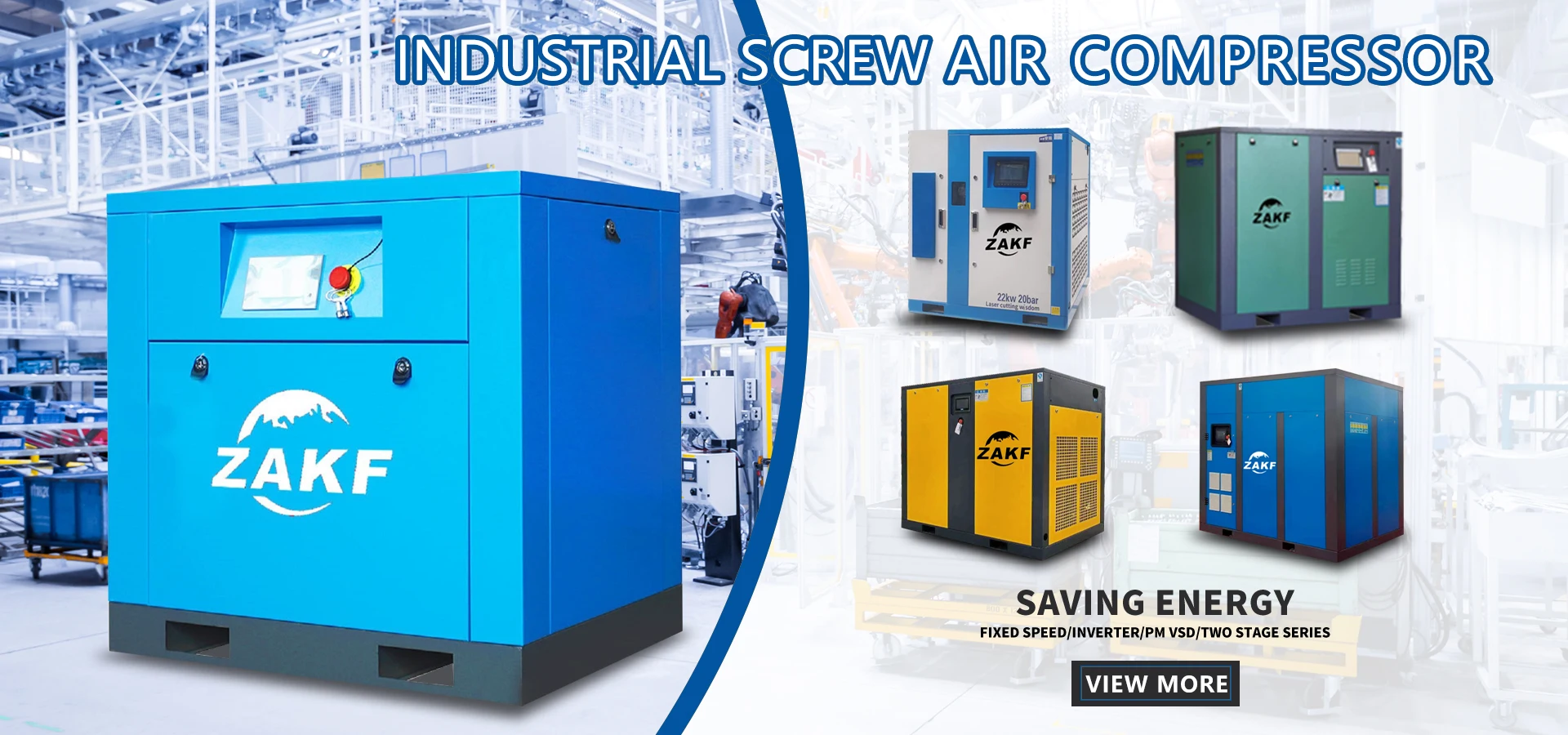 ZAKF 20hp PM VSD Screw Air Compressor - Reliable & Efficient