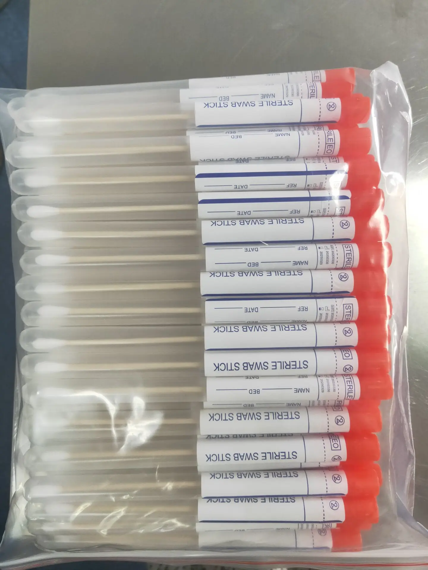 Sterile Wooden Stick Cotton Female Vaginal Swab - 13x150mm
