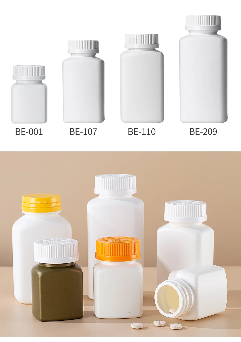 Plastic VC Bottle - 100cc Capsule Bottles for Supplements