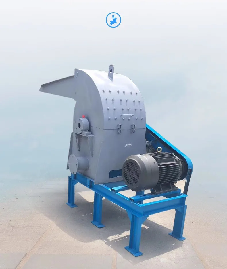 Mobile Diesel Motor Engine Wood Log Chipper Sawdust Grinder Pulverizer ...