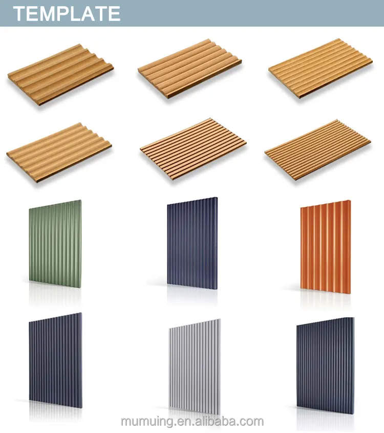 Modern 3D Wave Wall Cladding Wood Textured MDF Panelling