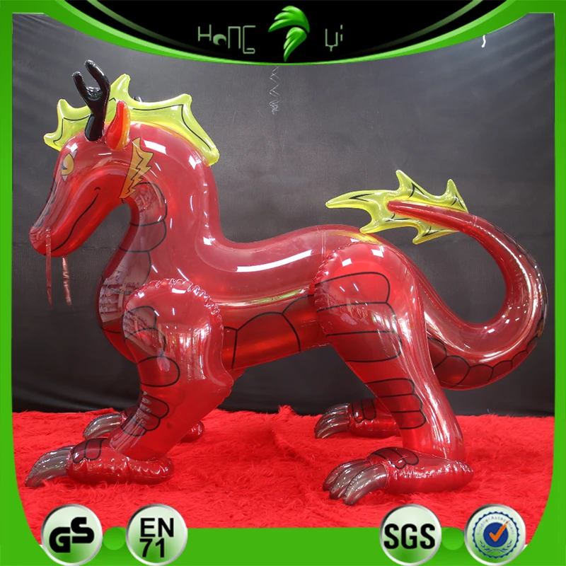 Hongyi Inflatable Chinese Dragon - Clear PVC Red Dragon
