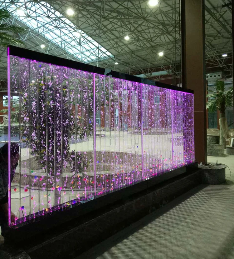 Modern Luxury LED Acrylic Aquarium Water Bubble Wall Screen