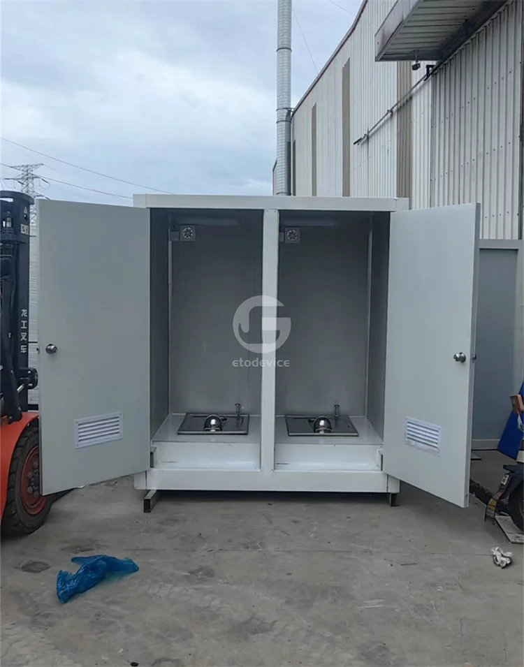 Emergency Portable WC Toilet and Shower 2 Private Toilet Stalls ...