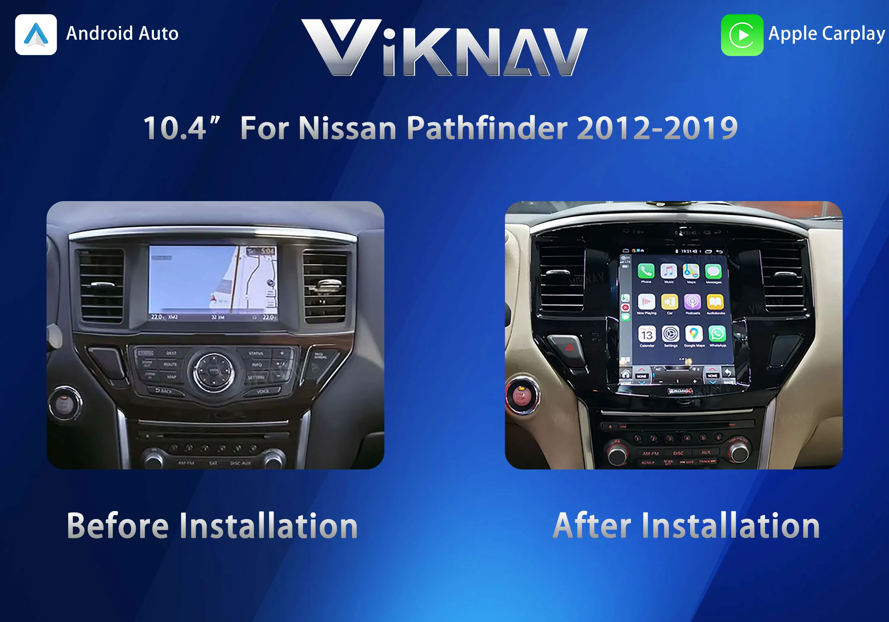 Nissan Pathfinder 2012-2019 10.4" Touch Screen Carplay Head Unit