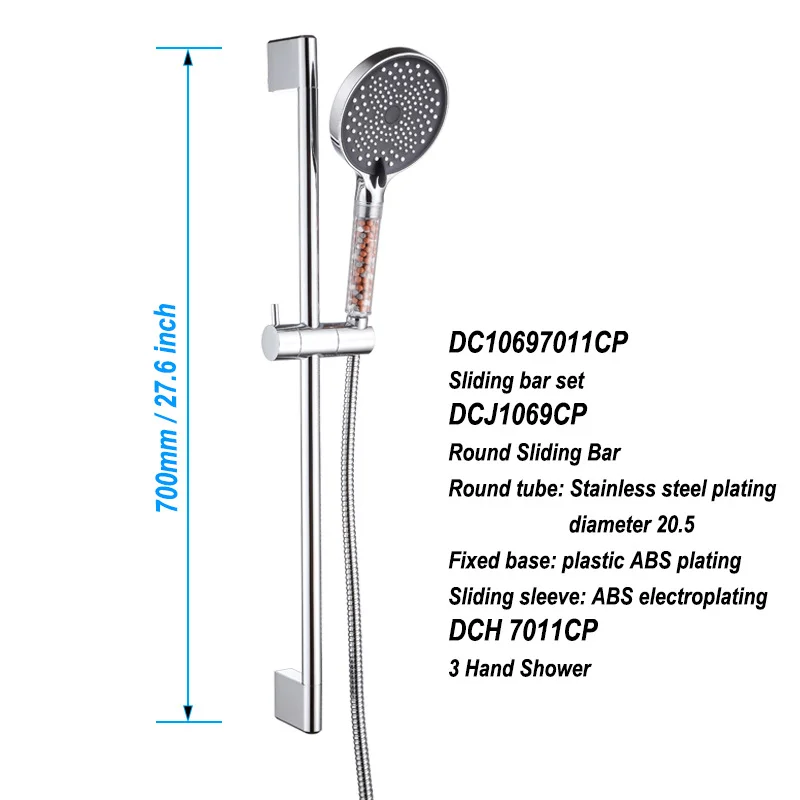 304 Stainless Steel Simple Lifting Rod Shower Set Filter Chlorine ...