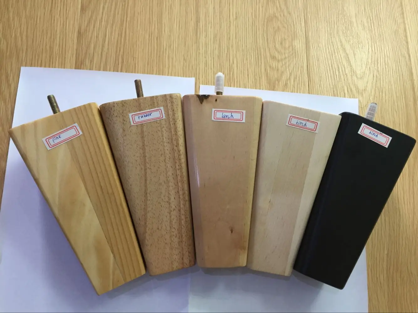 Natural Wood Color 4" Furniture Feet Wooden Furniture Sofa Legs For ...