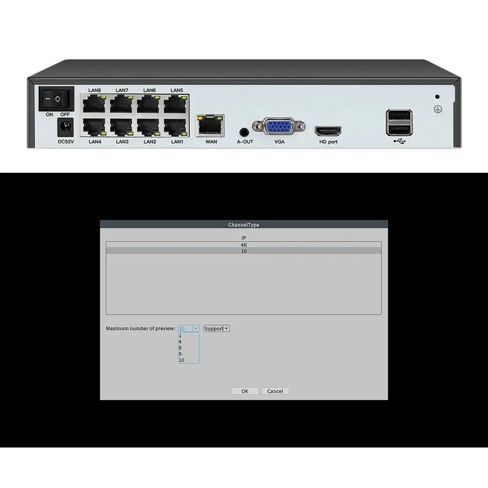 4k 8mp Poe Nvr Video Recorder For Home Security Cctv System 4ch 8ch ...