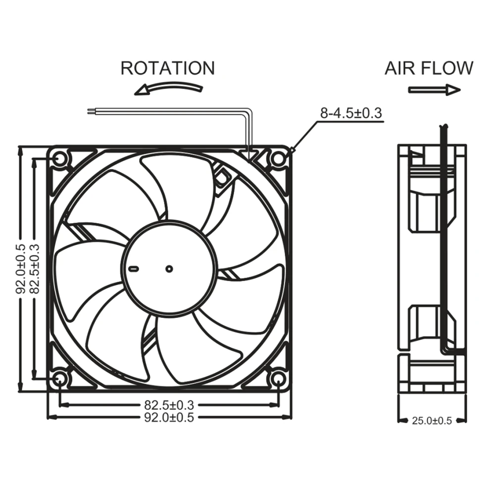 MEIXING GX9225 DC Axial Fan - High Speed Cooling Solutions