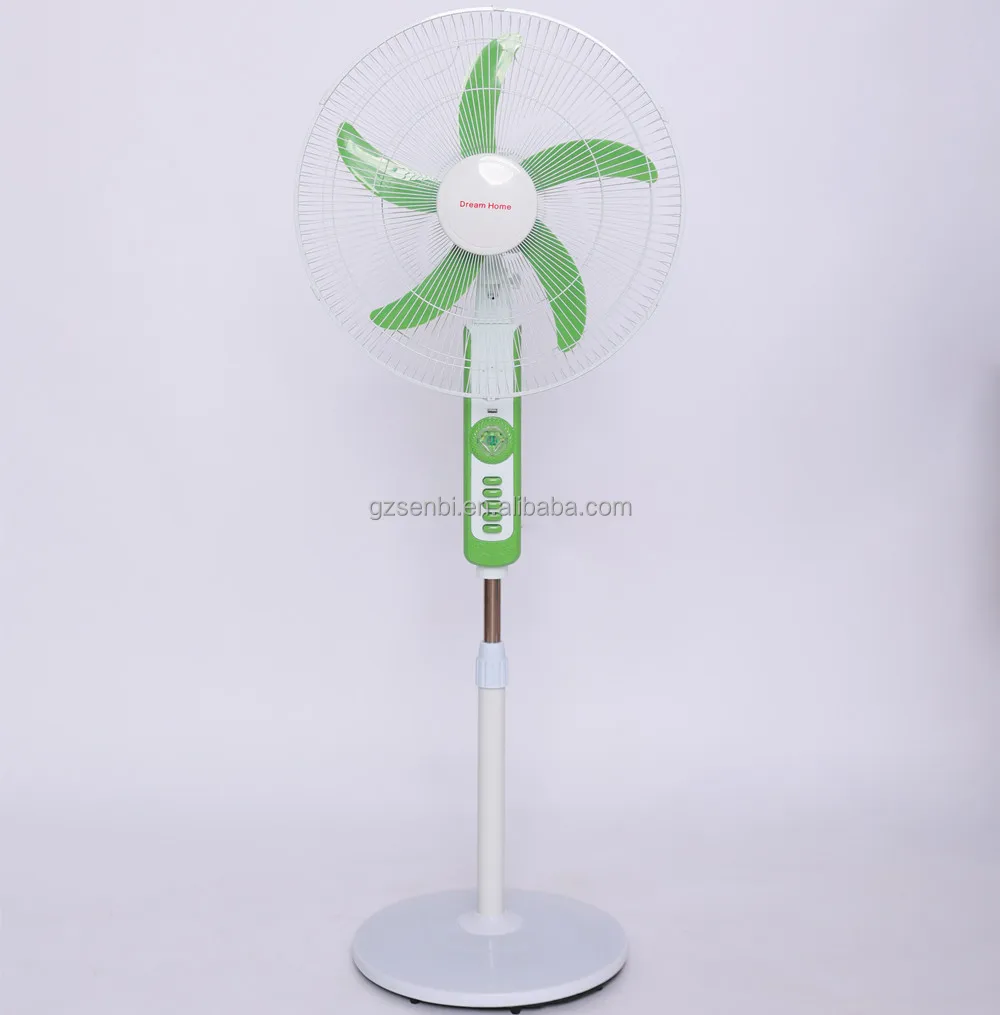 Senbi Energy Saving Fan 16 Inch DC Solar Stand Fan with USB and Light ...