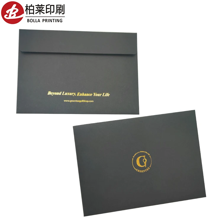 Custom Packaging - Luxury Envelopes with Gold Foil Stamping