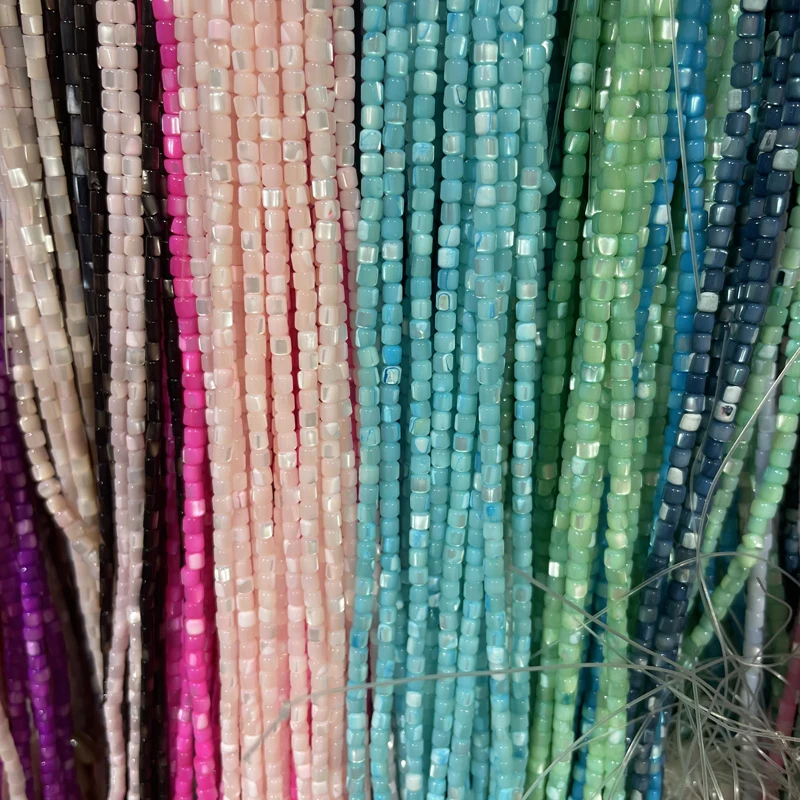 Wholesale Bling Top-Shells Shiny Cylinder Bracelet Beads