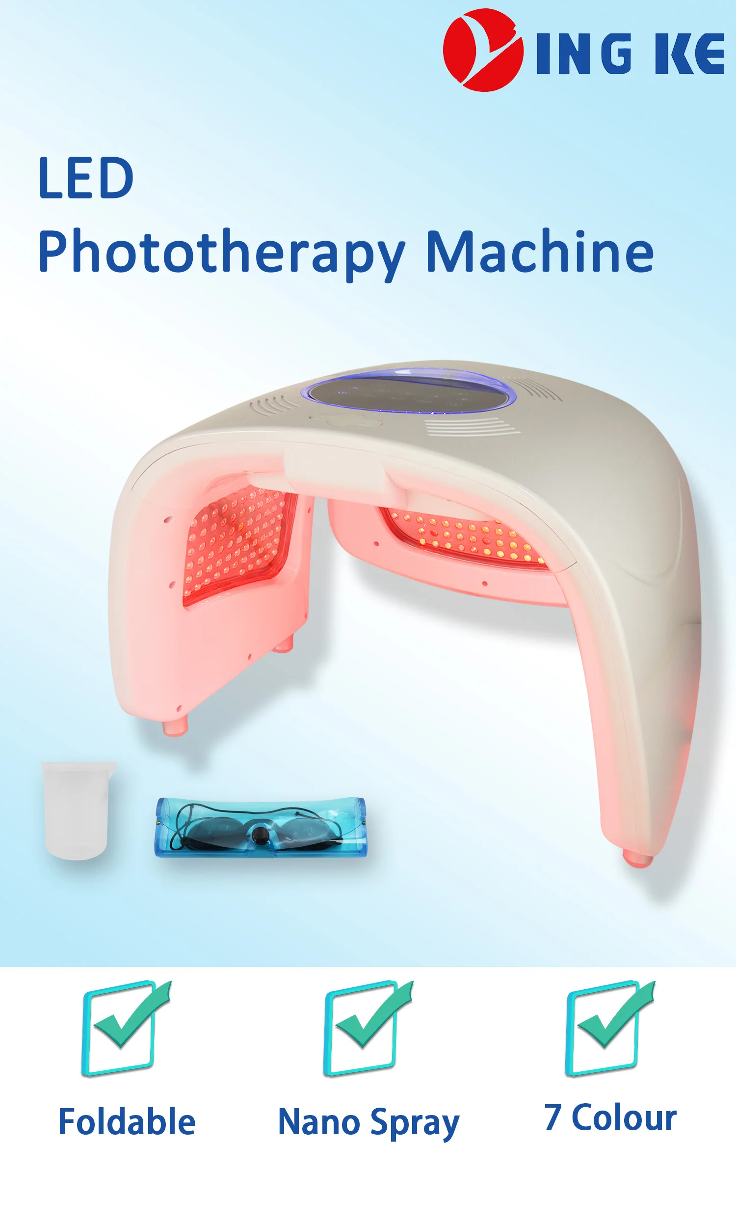 7 Colors Photon Led Mask Face Silicon Red Infrared Red Light Therapy ...