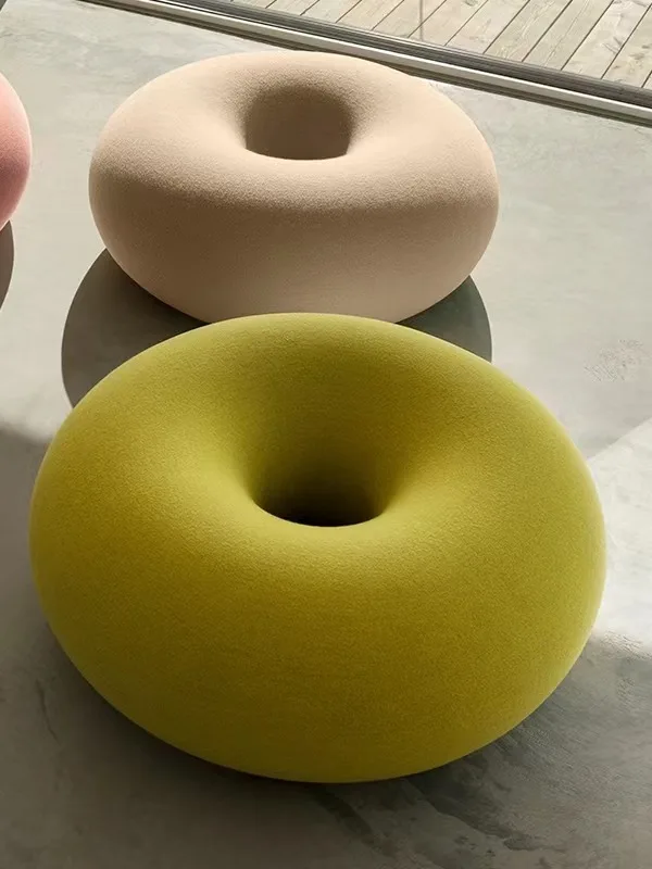 Italian Minimalist Donut Cushion Leisure Mall Public Area Soft Package ...