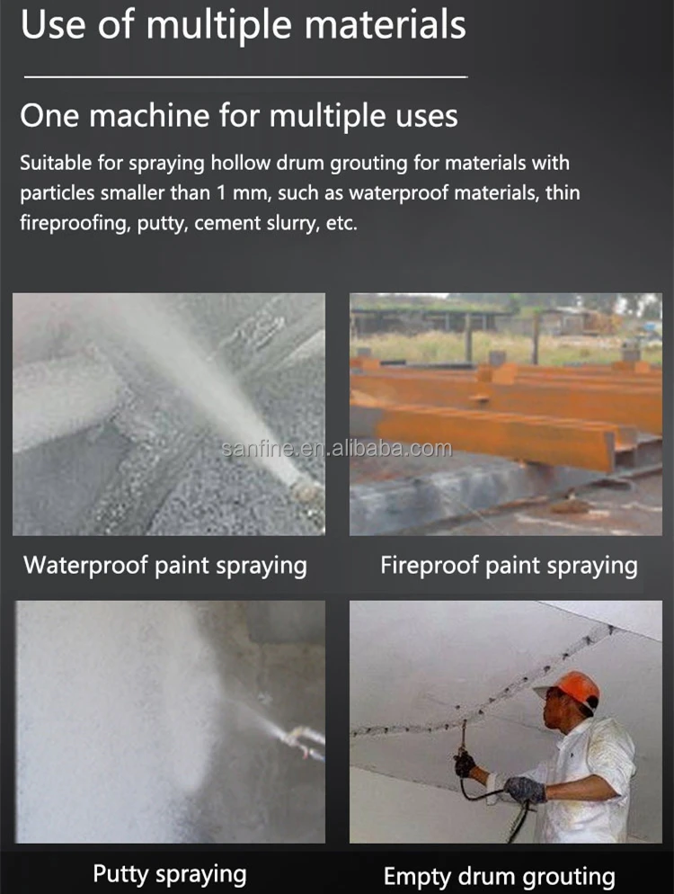 Portable Putty Powder Spraying Cement Grouting Machine Polyurethane ...