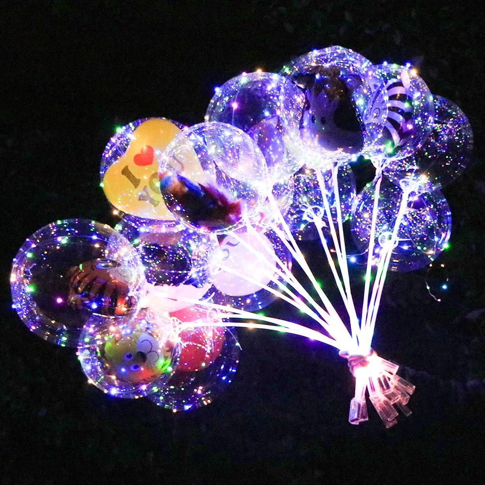 Helen Bobo Braided Balloon Black Mickey With Led Light Bobo Balloon ...