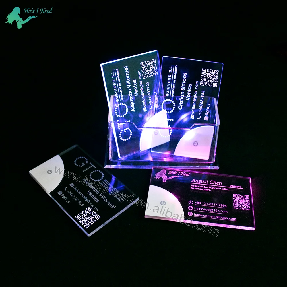 Luxury LED Acrylic Business Cards - Unique & Professional