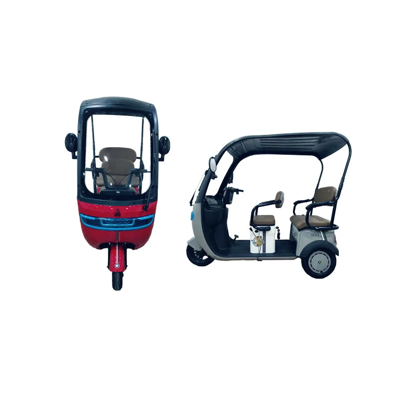 2024 Enclosed Cabin Long Range Pedal Tricycle Rechargeable Adult ...