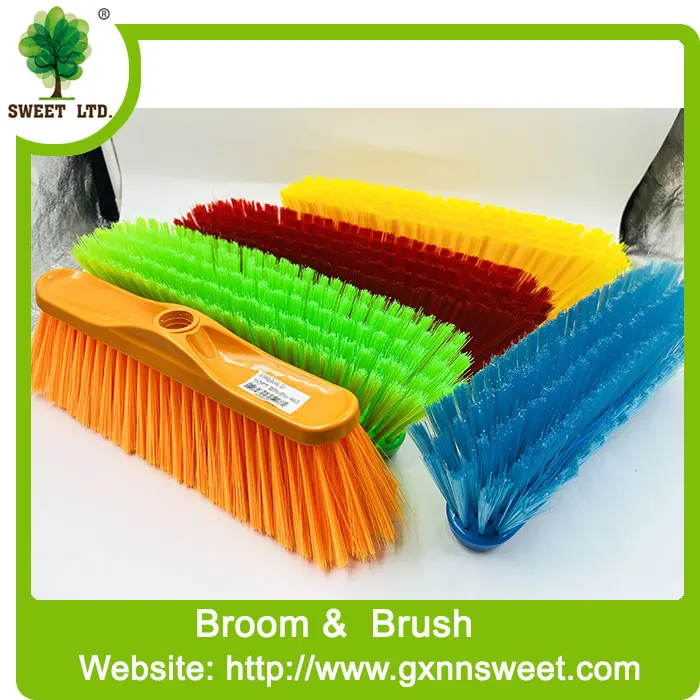 Plastic Soft Sweeping Brush Broom Set with Wooden Handle