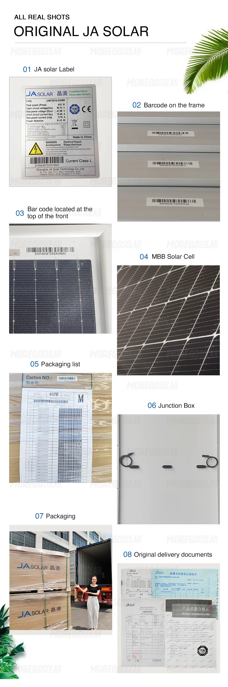 Ja Solar Pv Solar Panel Price Half Cell 9bb Solar Panel 405w 410w 415w ...