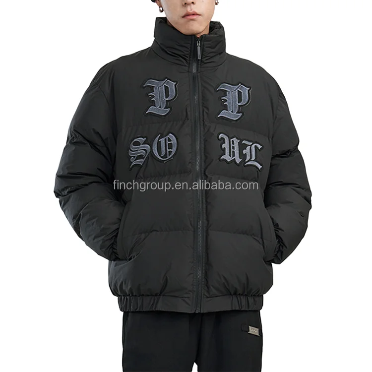 Finch Garment Custom Thick Bubble Puffer Jacket Logo Embroidery ...