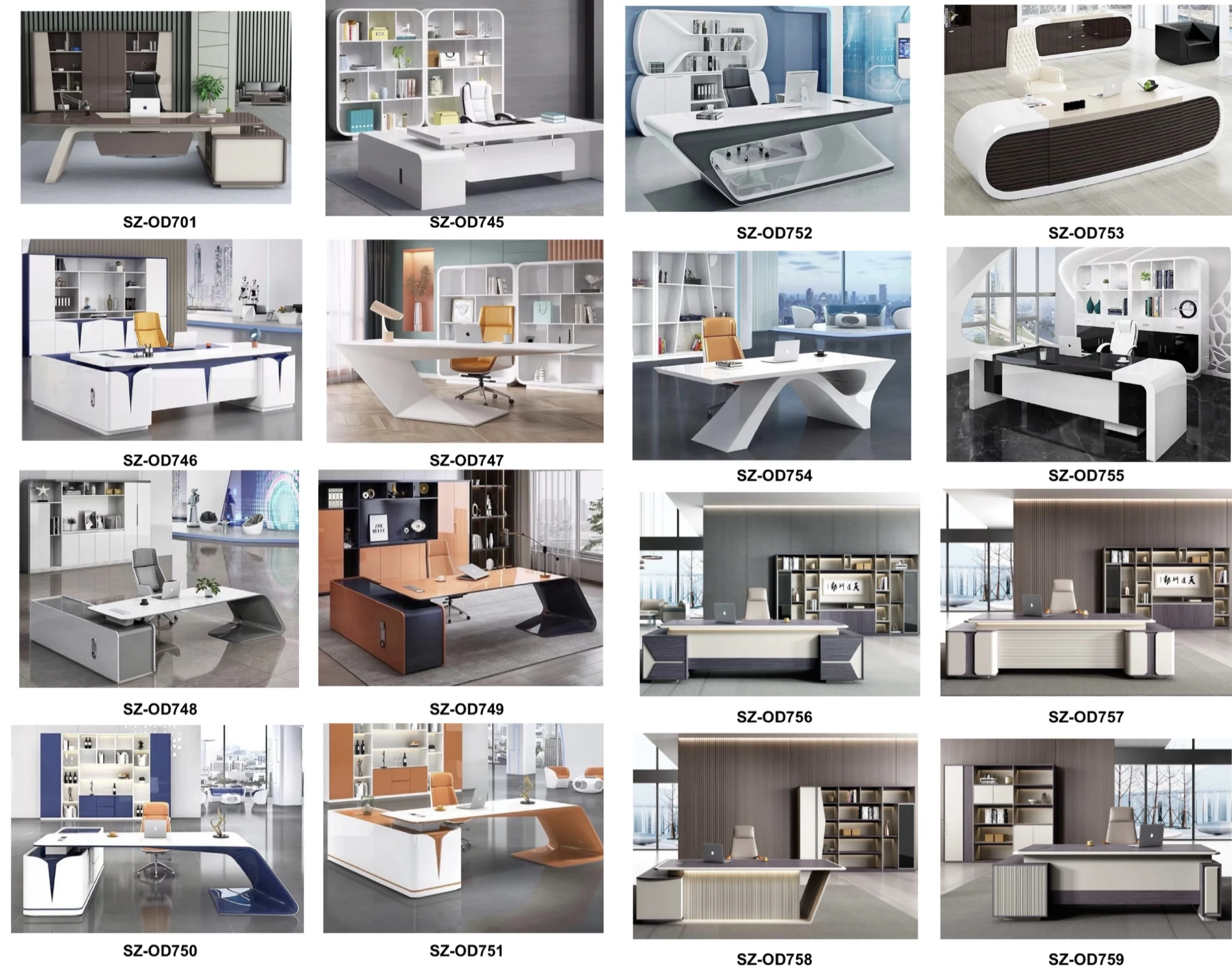 Luxury Office Desk MDF Boss Executive Desk - Modern & Detachable