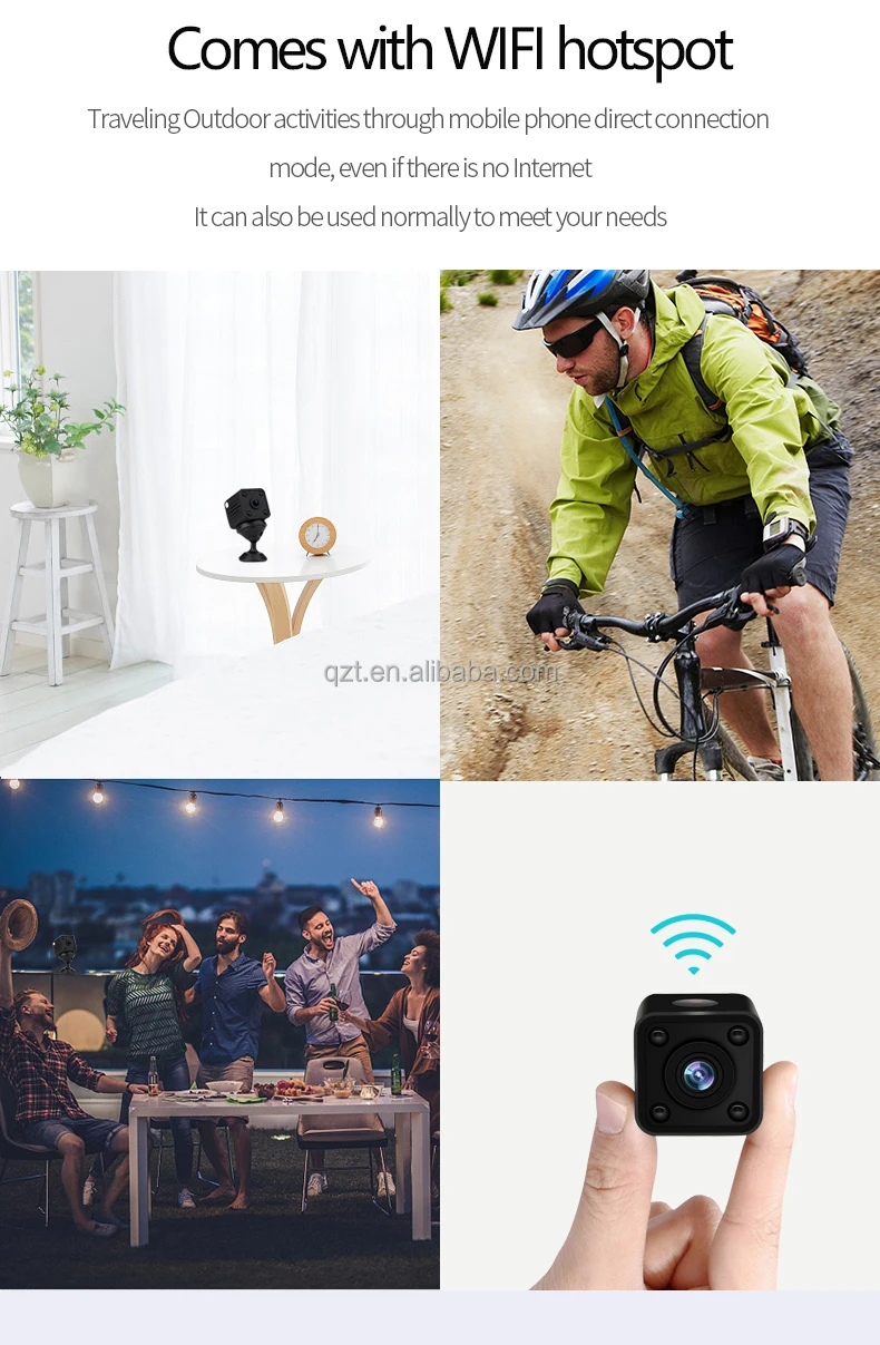 Qzt Mini Wifi Camera Wireless Hd 1080p Indoor Home Security Micro ...