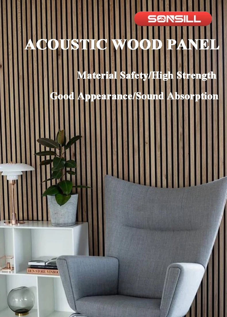 Indoor Wall Decoration Material Bamboo Sound Insulation Board Acoustic ...