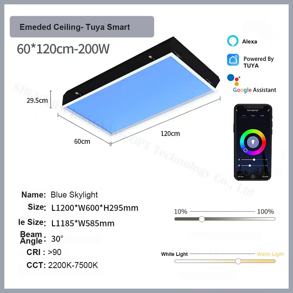Artificial Blue Sky Led Skylight Ceiling Panel Modern Healthcare ...