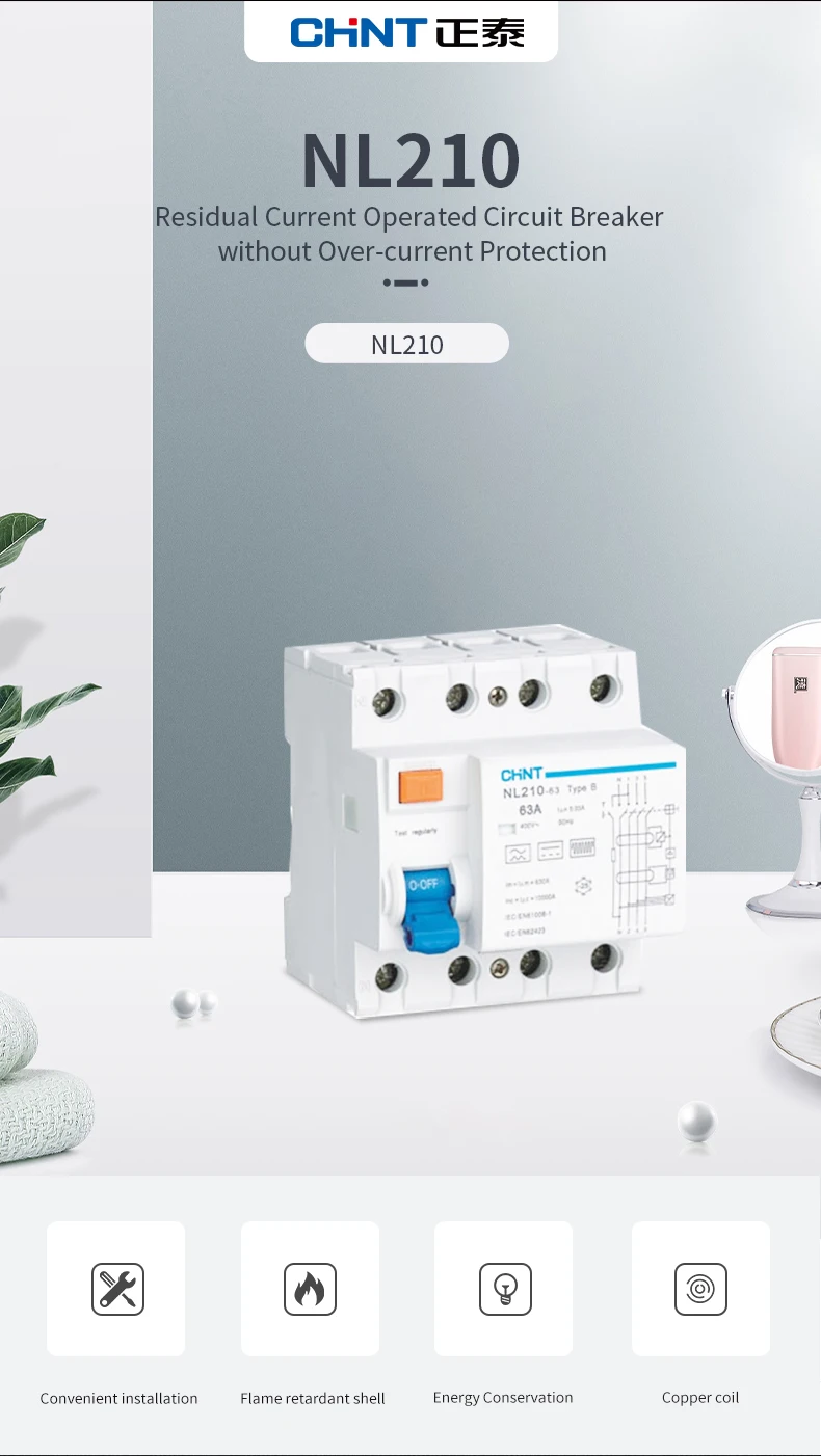 CHINT NL210 Residual Current Breaker - Reliable Protection