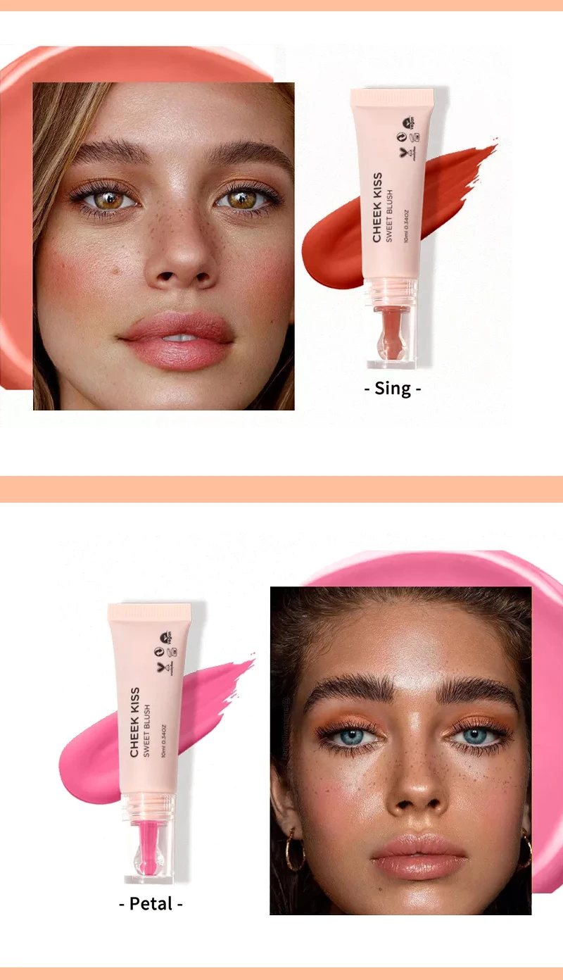 Customized Logo Cruelty Free Waterproof Blush Cream Makeup Liquid ...