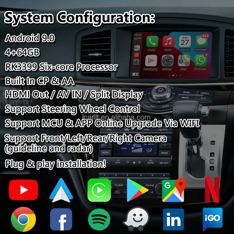 Lsailt Car Intergation Android Video Play Interface For Nissan Elgrand ...