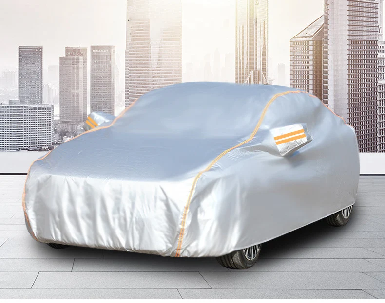 Universal Waterproof Snowproof All Weather Protection Car Cover Silver ...