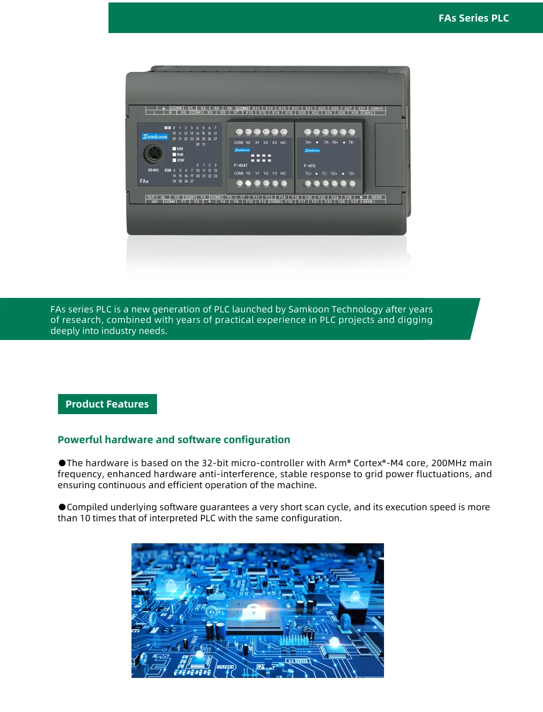 Samkoon FAS Series PLC FAS-32MT-AC-E with RS485 Modbus EtherNet Multi-Protocol Control PLC ...