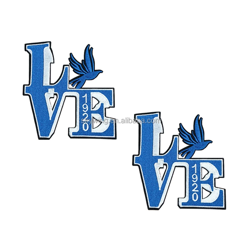 Serises Stock Blue & White Embroidery Sorority Zeta Phi Beta 1920 Soror ...