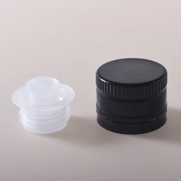 Black Golden Color 28mm Seal Caps Aluminum Lid For Olive Oil Glass ...