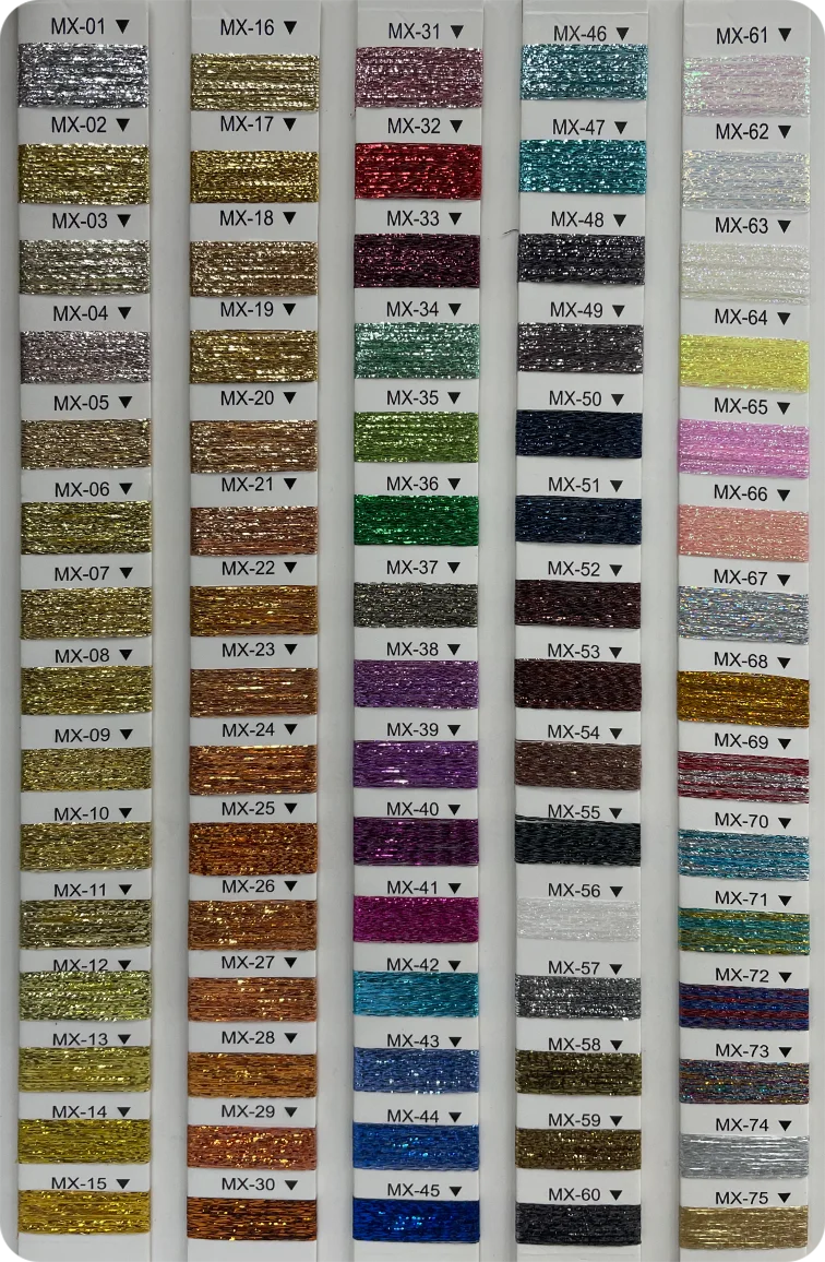 All Kinds Of Metallic Thread Mh Type Silver Polyester Metallic Yarn ...