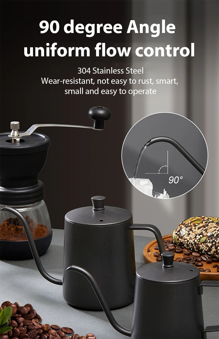 Klp 350ml 600ml Hand Drip Kettle Coffee Pot Pour Over 304 Stainless ...