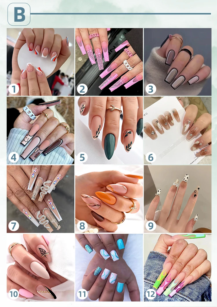 Nails Wear Armor Nail Patch Press Manicure Tablets Artificial ...